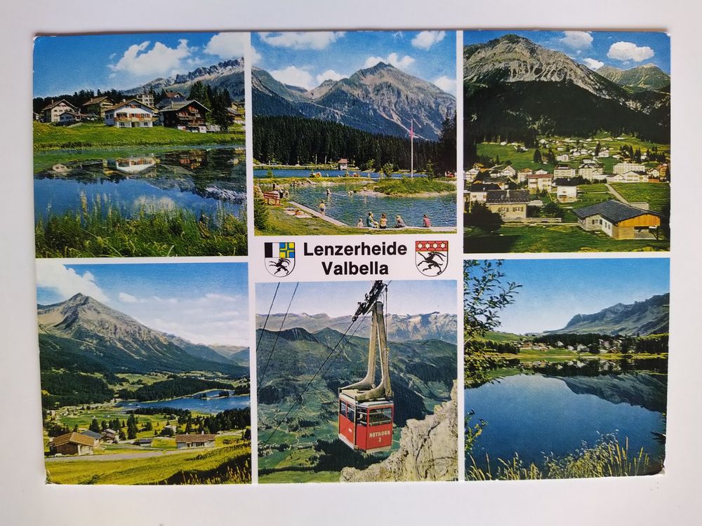 Lenzerheide - Valbella, Schwimmbad, Gondel, dat. 1977 (Gebraucht) in Ohmstal für CHF 1 – mit ...