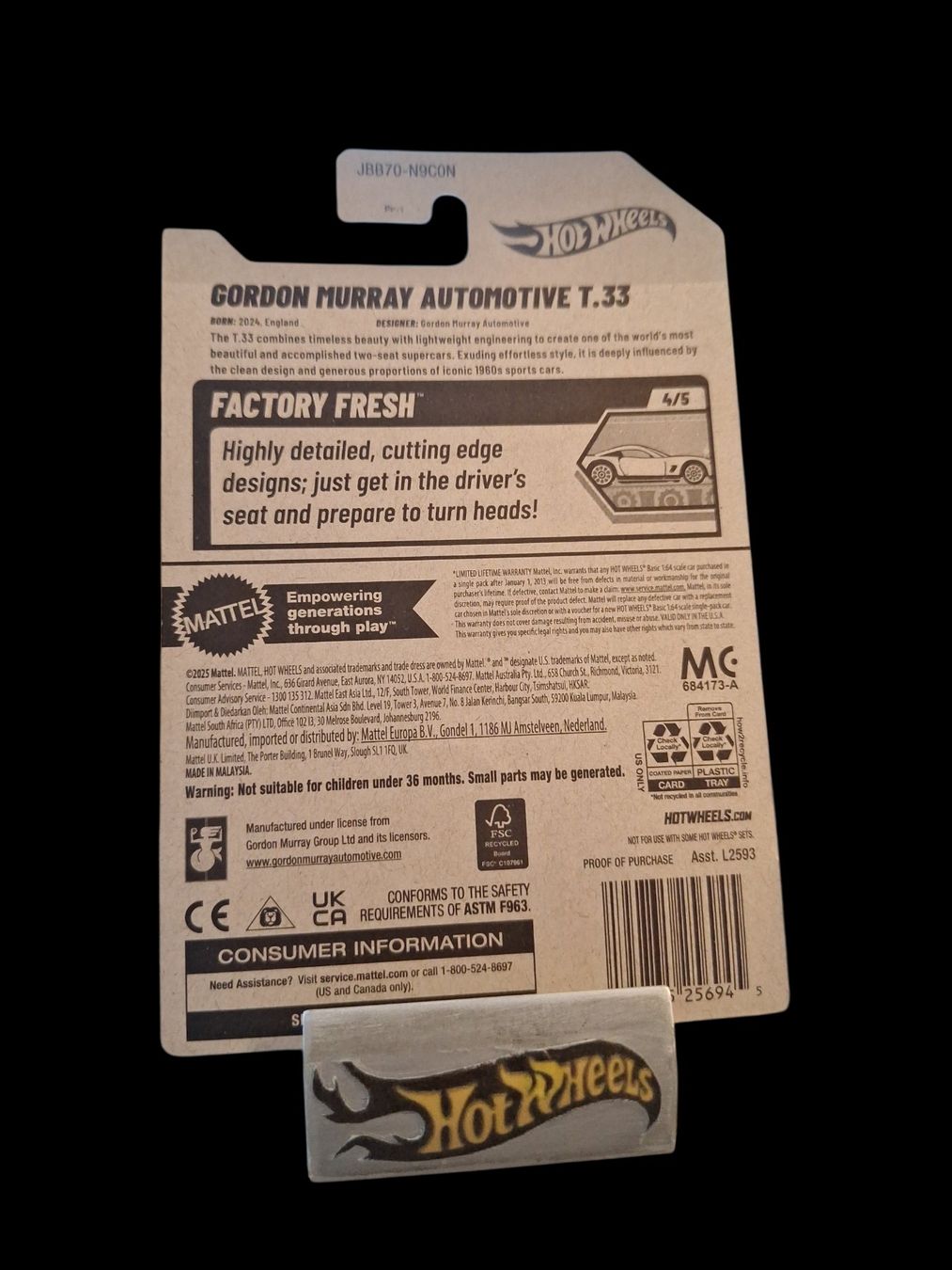 ERROR Factory Fresh 2025 Gordon Murray Automotive T.33 4/5 L (Neu ...