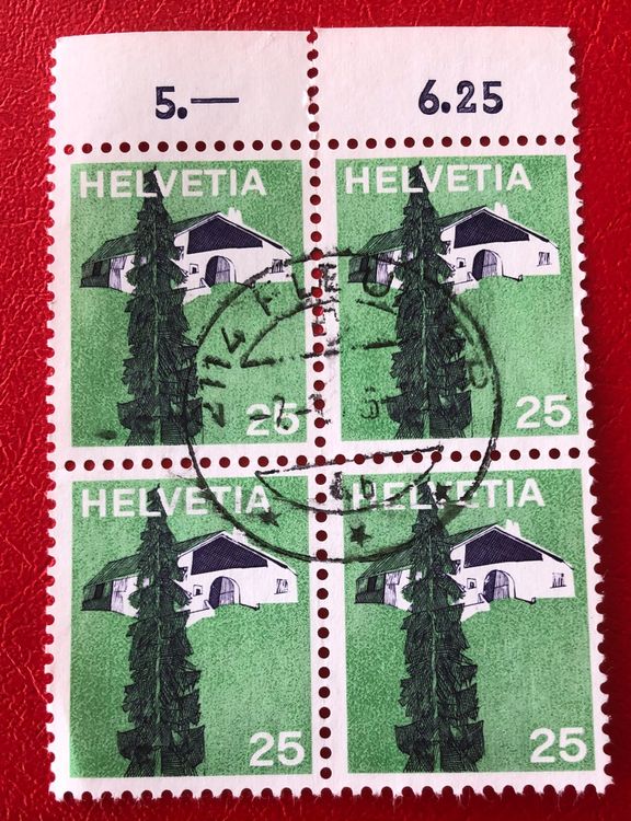 4 er Block Nr.526 mit Stempel (Gebraucht) in Aarau für CHF 0.35 – mit ...