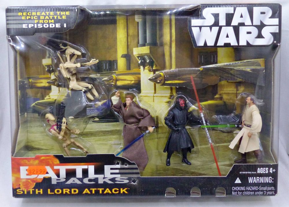 STAR WARS BATTLE PACKS SITH LORD ATTACK DARTH MAUL EPISODE I (Neu und ...