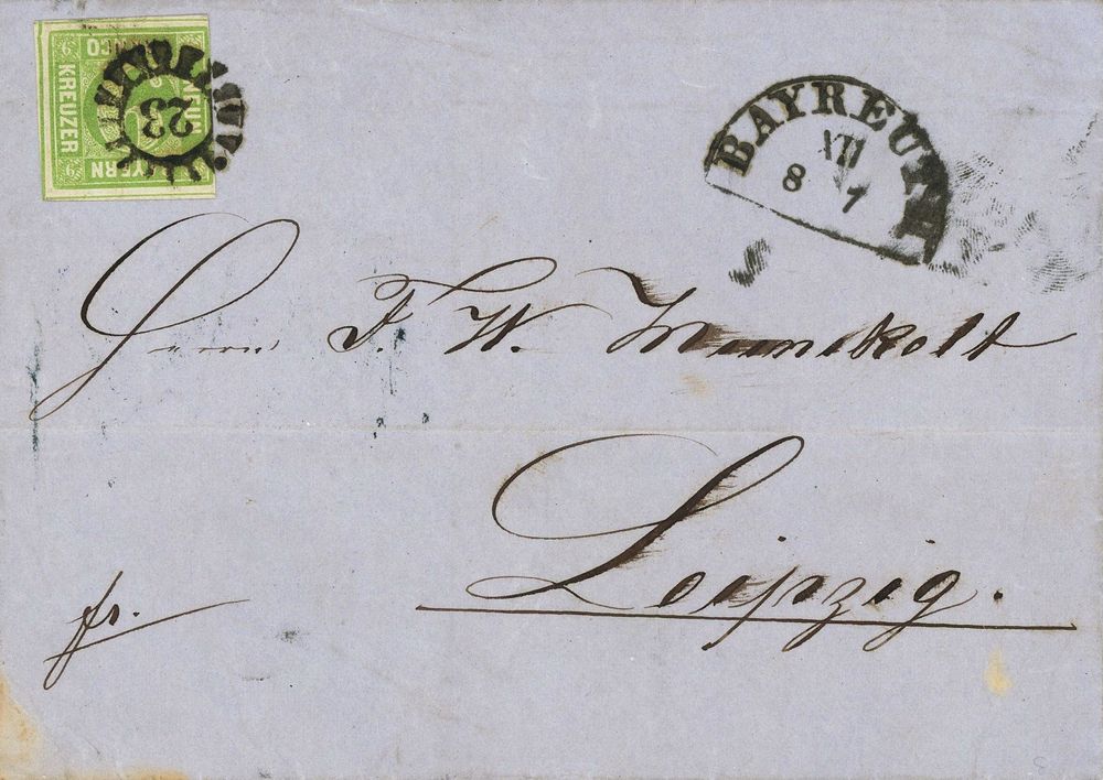 Alt-Deutschland, Bayern Nr. 5 auf Brief von Bayreuth (Gebraucht) in ...