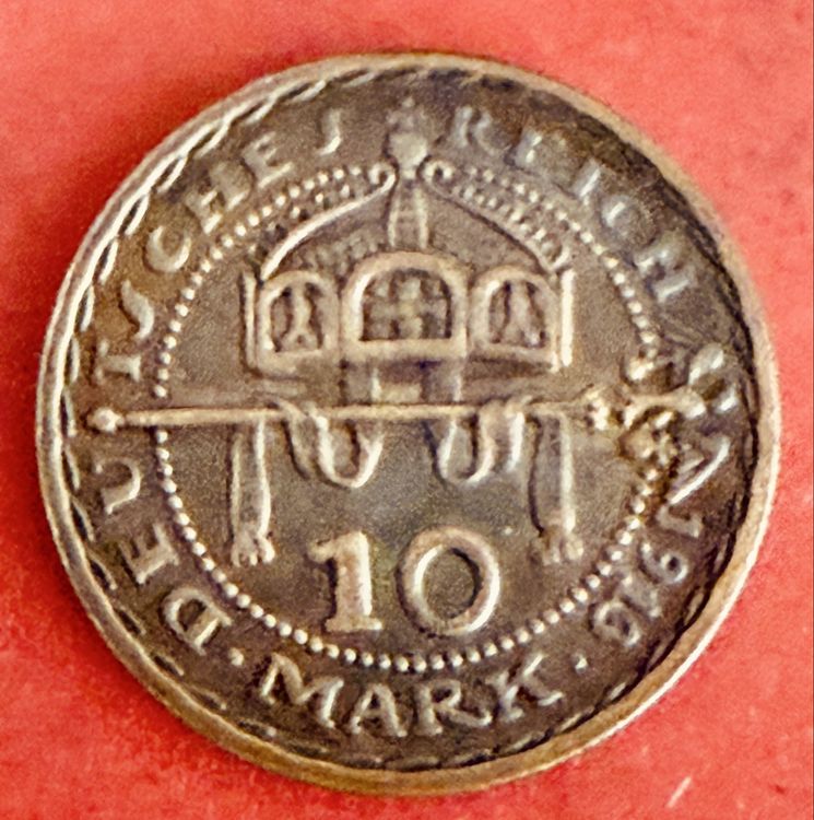 10 Mark Münze, Deutsches Reich 1913,Karl Götze Probe Münze (Gebraucht ...
