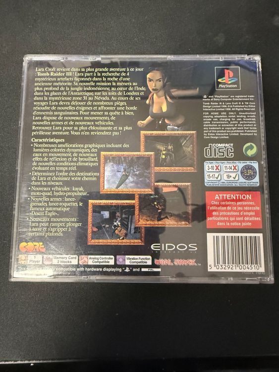 Tomb Raider 3 Les Aventures De Lara Croft - PS1 (D'occasion) à Pont-de ...