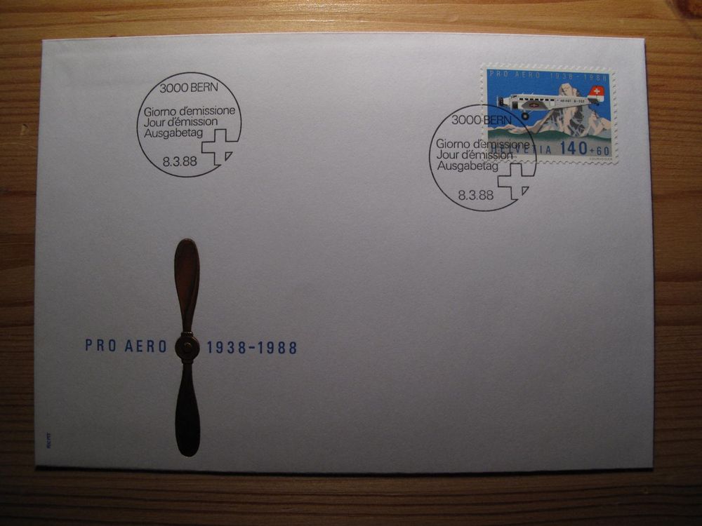 Pro Aero 1988 FDC (Gebraucht) in Wil SG für CHF 3 – mit Lieferung auf Ricardo kaufen