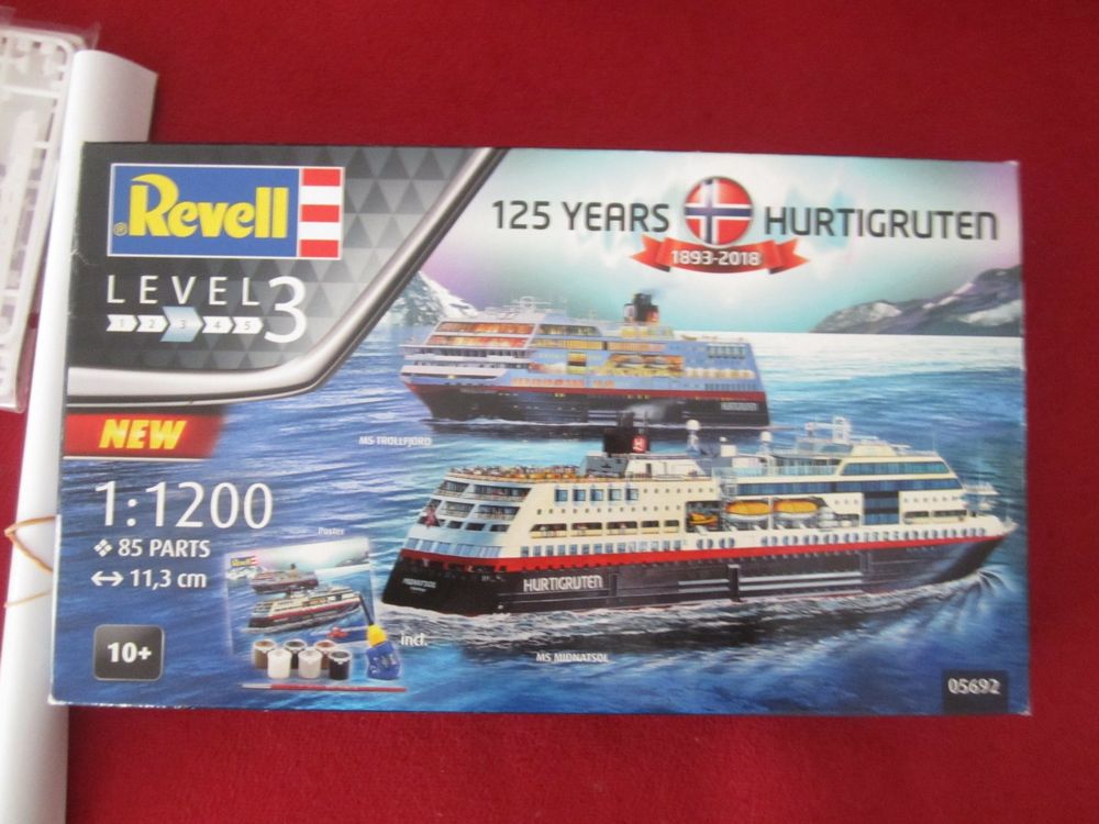 REVELL: KREUFAHRTSCHIFF!!! 125 YEARS HURTIGRUTEN 1:1200!!! | Kaufen auf ...