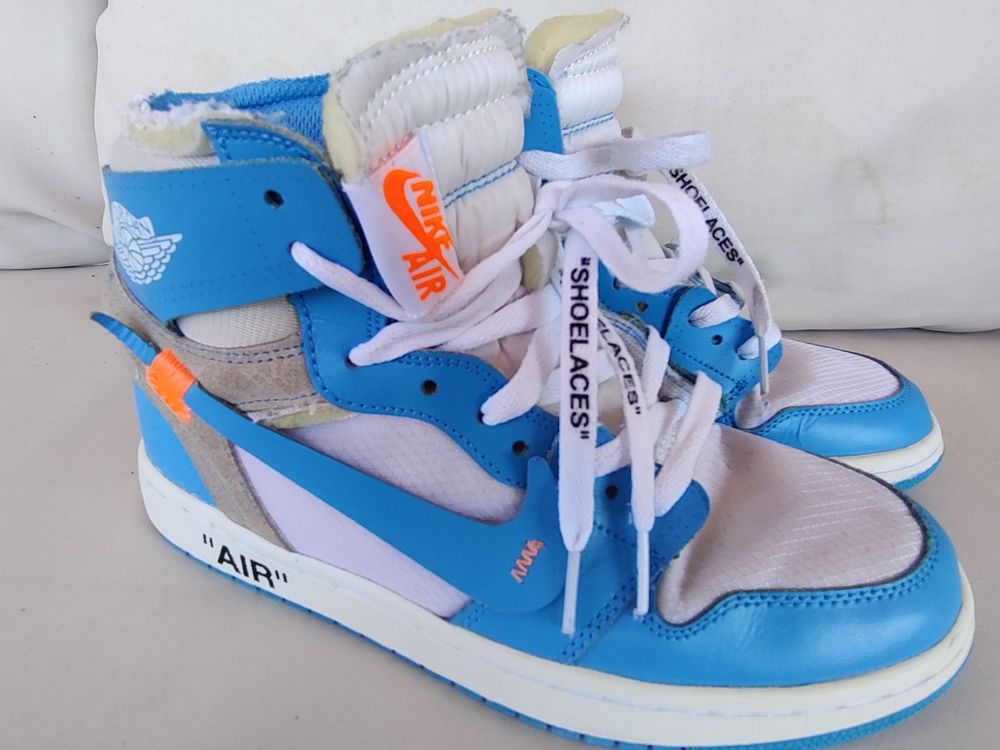 Air Jordan 1 Retro High schuhe Off White UNC gr 39 (Gebraucht) in ...