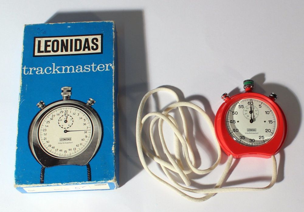 Leonidas 8041 Trackmaster rot Stoppuhr 60/70er | Kaufen auf Ricardo