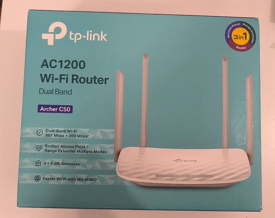 TP-Link Archer C50 AC1200 WiFi Router - Wie neu in OVP (Gebraucht) in ...
