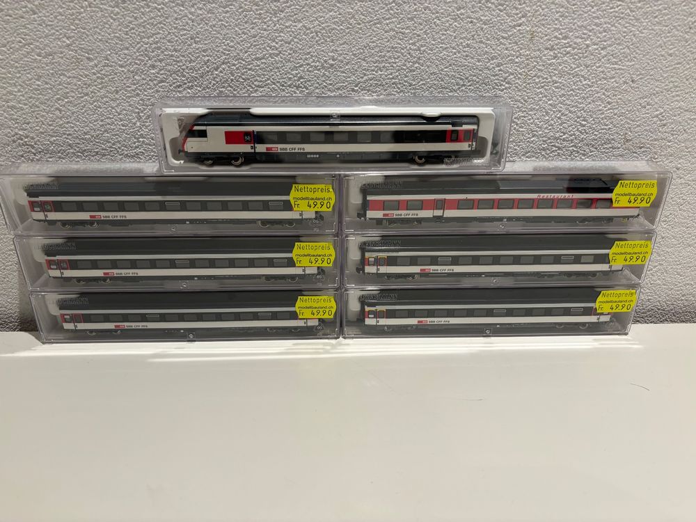 7 Teiliger SBB IC Personenzug SpurN von Fleischmann (Neu (gemäss ...