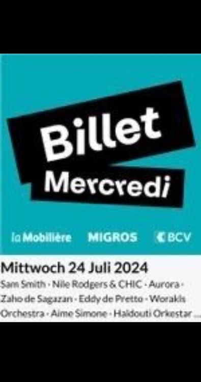 Billet Paleo Festival Nyon - Mercredi (D'occasion) à Bure pour CHF 99 ...