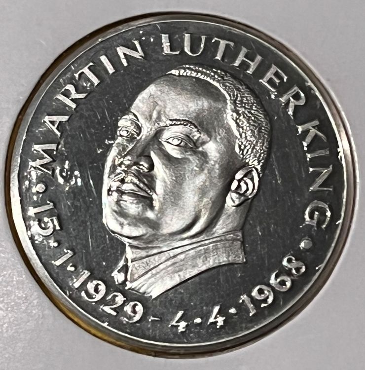Martin Luther King Silbermedaille, 1929-1968, Top Zustand! (Gebraucht ...