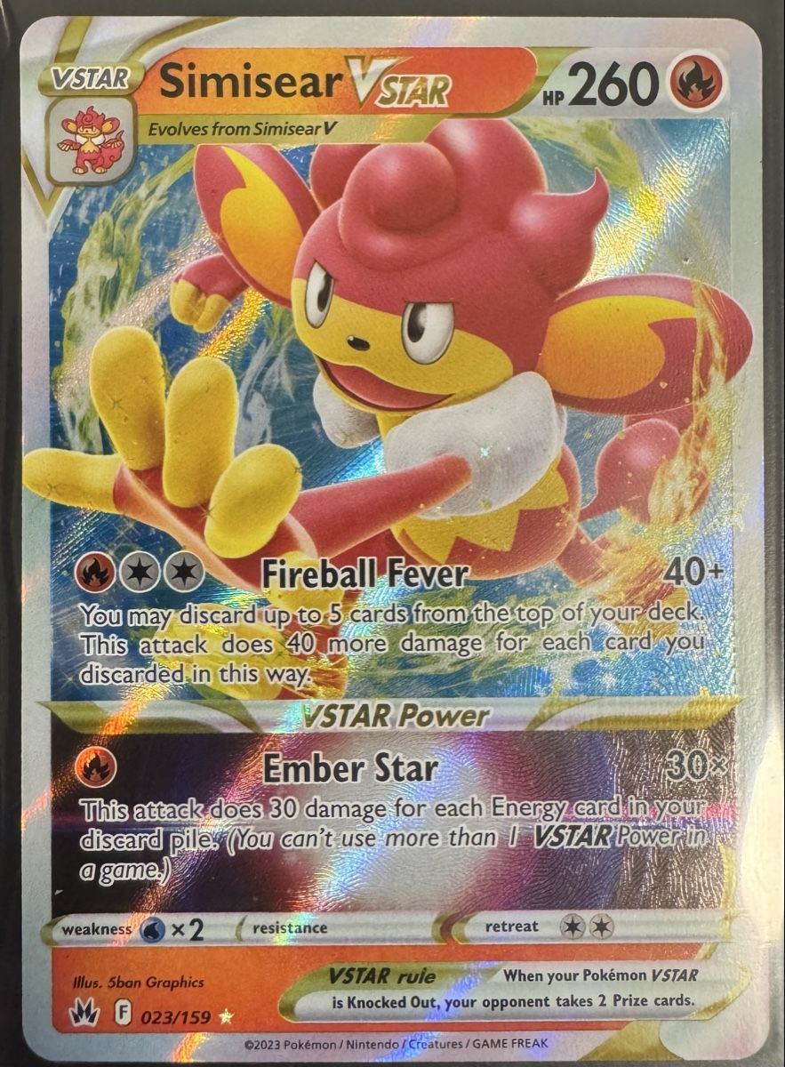 Simisear Vstar 023/159 Ultra Rare, Pokémon Karte (Neu (gemäss ...