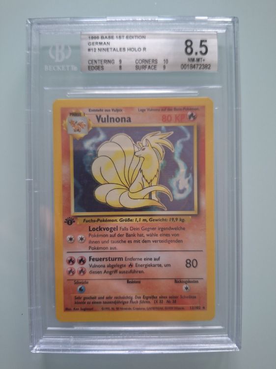 Pokemon Ninetales base set 1st edition German - BGS 8.5 (Gebraucht) in ...