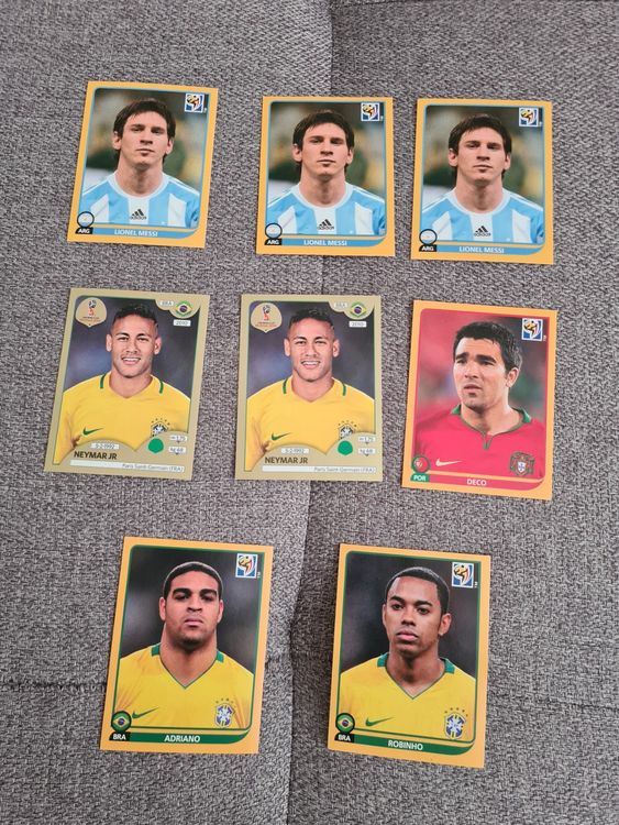 Panini Star Sammlung Schweizer Ed. - 3x Messi - 2x Neymar (Gebraucht ...