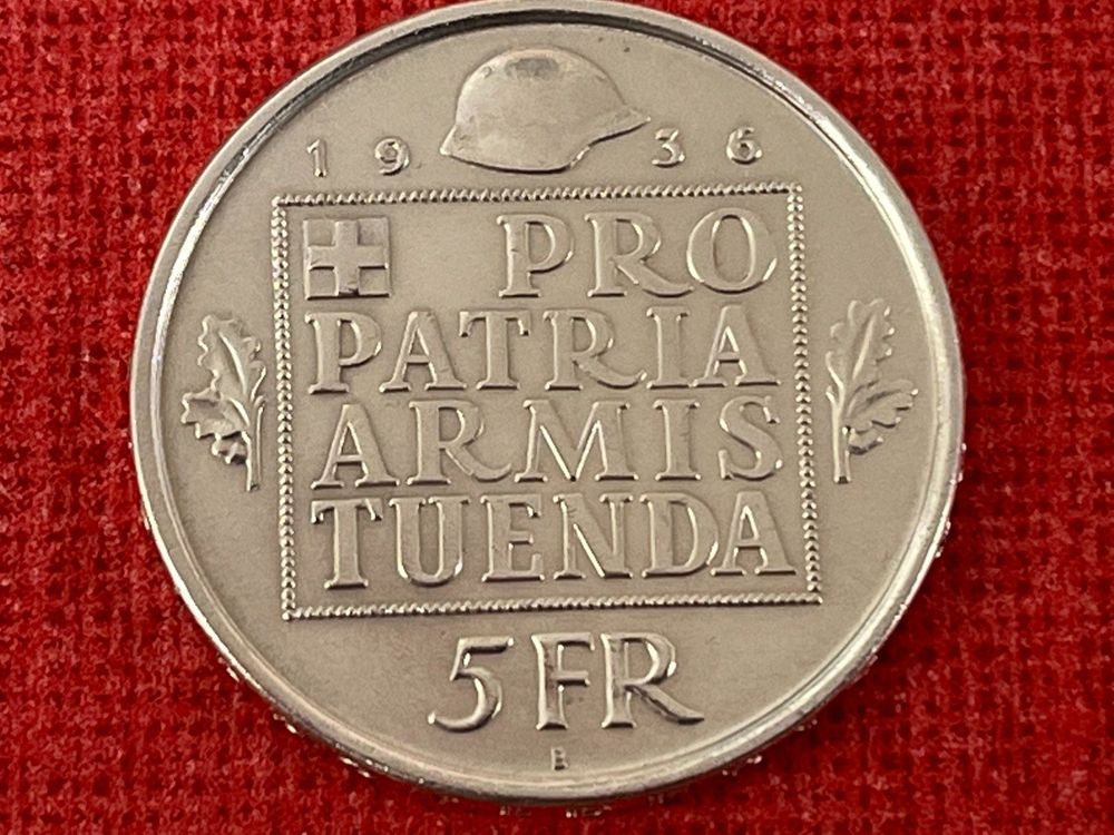 5 Franken Gedenkmünze 1936 Silber TOP (Gebraucht) in Ormalingen für CHF 18.95 – mit Lieferung ...