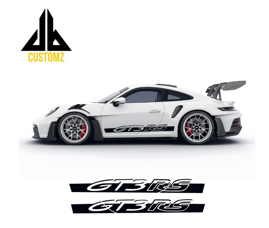 PORSCHE GT3 RS GLOSS BLACK ACCENT DECAL SET | Kaufen auf Ricardo