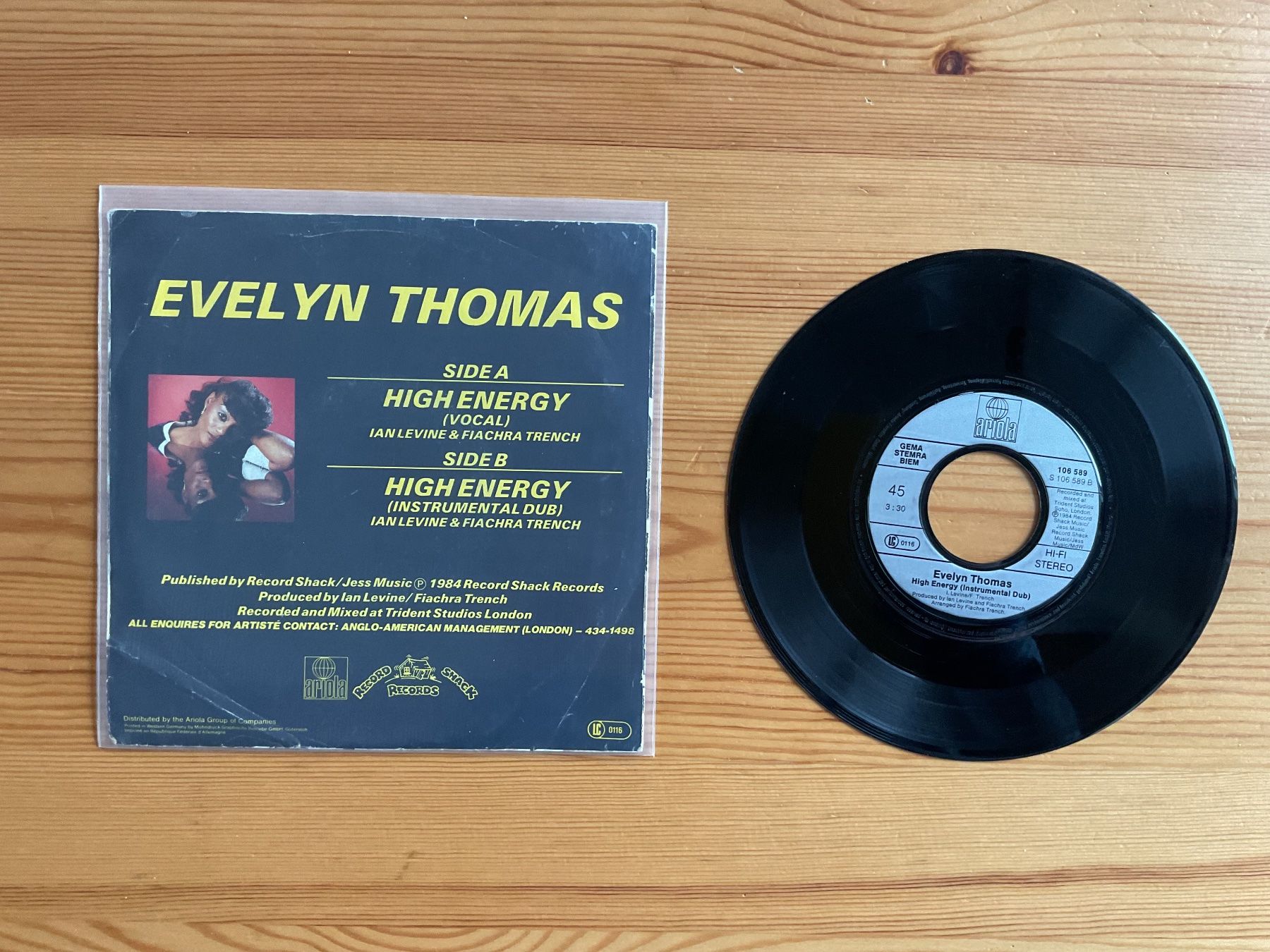 Single 7’’ - Evelyn Thomas / High Energy (D'occasion) à Ocourt pour CHF ...