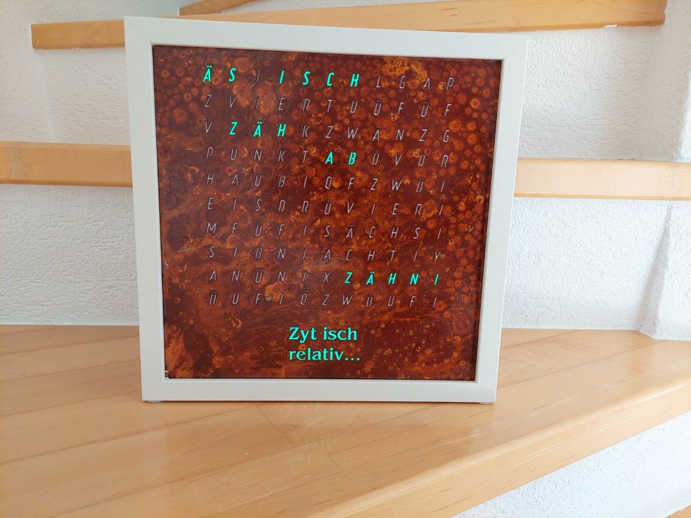 Wortuhr WordClock eigenbau weiss (Neu (gemäss Beschreibung)) in Bützberg für CHF 200 – mit ...