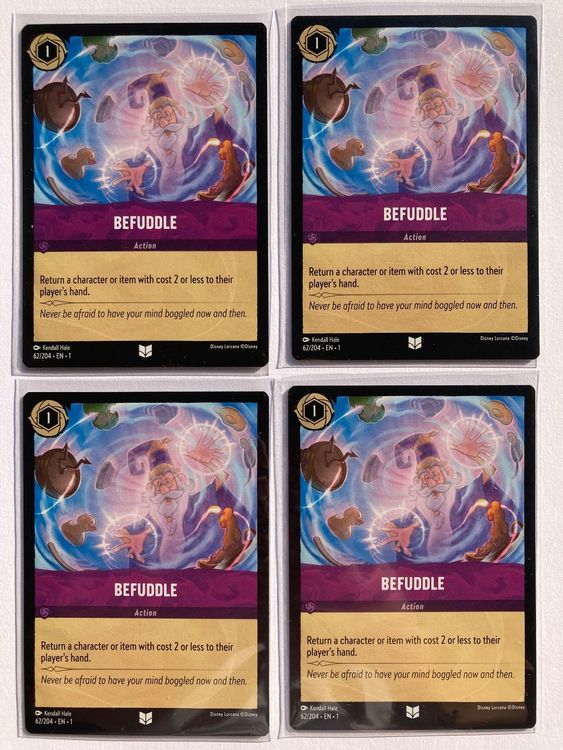 Lorcana Disney set 4 cards BEFUDDLE 62/204 EN | Kaufen auf Ricardo