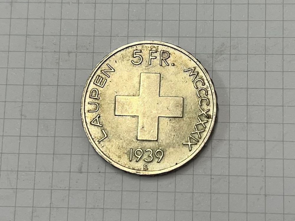 5 Franken 1939 Laupen (Gebraucht) in Zürich für CHF 90 – mit Lieferung auf Ricardo kaufen