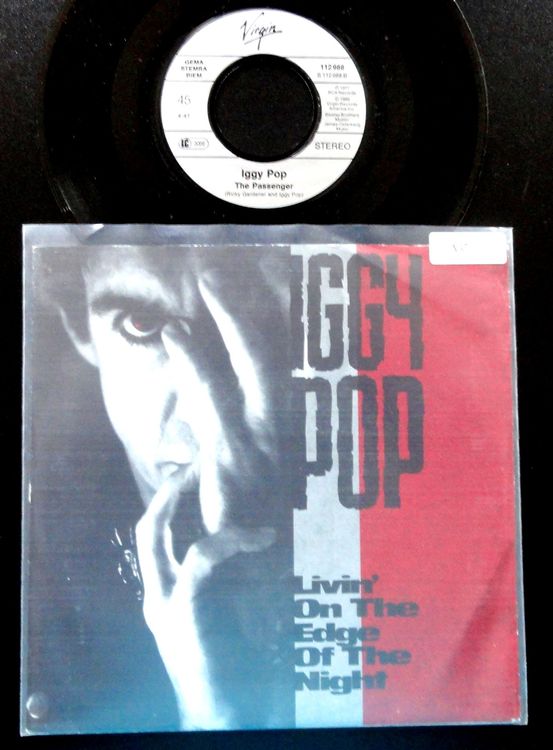 SI IGGY POP livin' on the edge of the night VIRGIN 1989 mint (Gebraucht ...