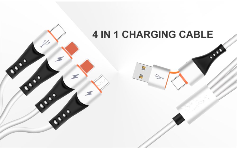 Multi USB Kabel 6 in 1 3A 1.2M Universelles USB A/C (Neu und ...