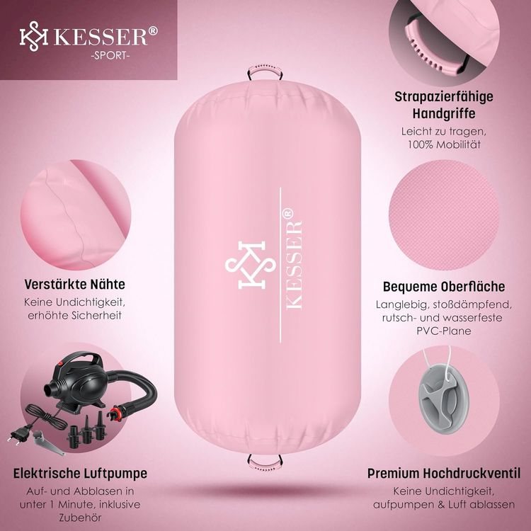 Aufblasbare Gym-Rolle 100x60cm rosa (Neu und originalverpackt) in ...