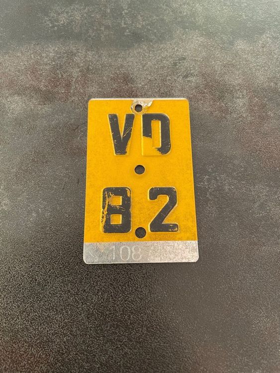 Ancienne Plaque de Vélomoteur VD 82 | Kaufen auf Ricardo
