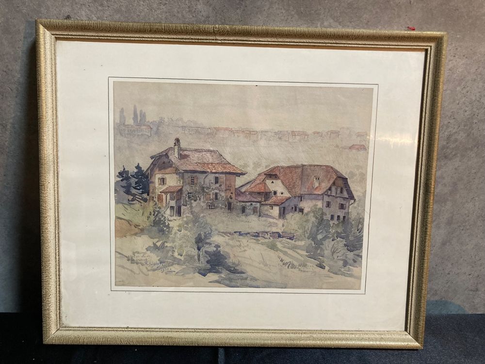Aquarelle Gemälde 1931 JUNOD Ouchy Montolivet (Gebraucht) in St-Cierges für CHF 210 – mit ...