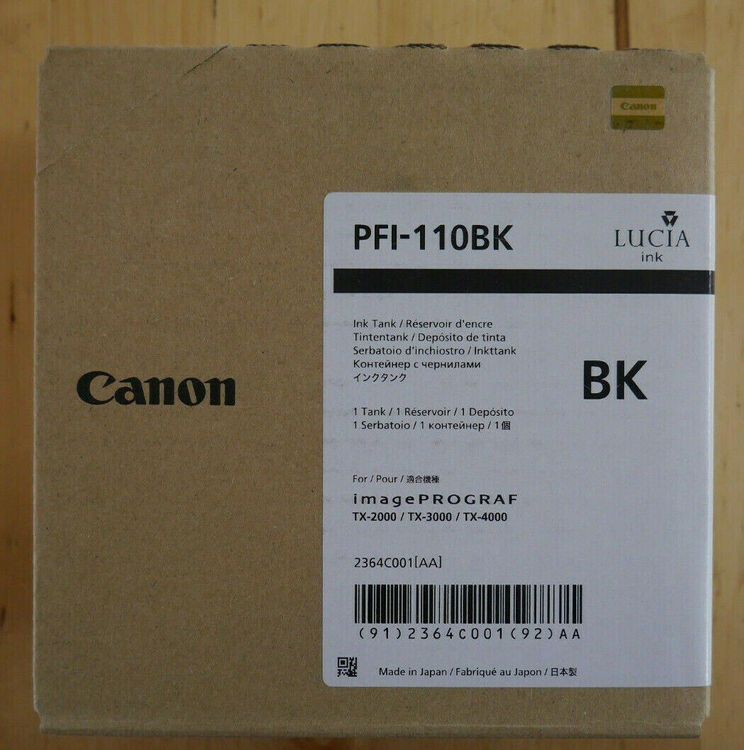 Canon imagePROGRAF TX-2000/TX-3000/TX-4000 Ink, PFI-110BK | Acheter sur ...