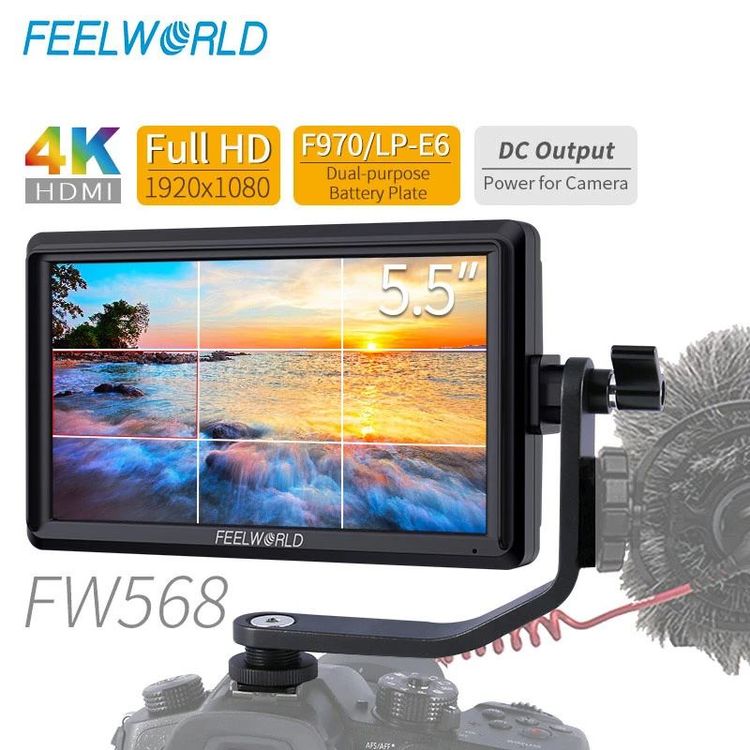 Feelworld FW568 4K Kamera-Feldmonitor (Neu und originalverpackt) in ...