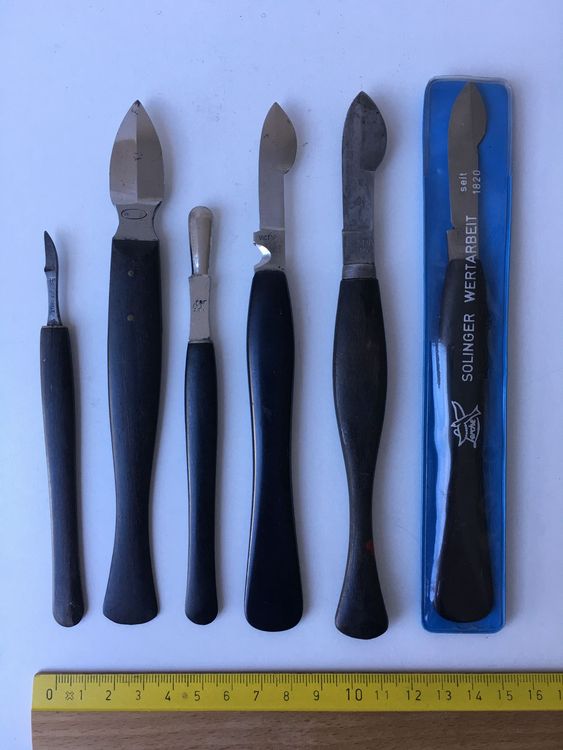 Antik – 6 Radiermesser aus CH, BRD, F (Gebraucht) in Weinfelden für CHF ...