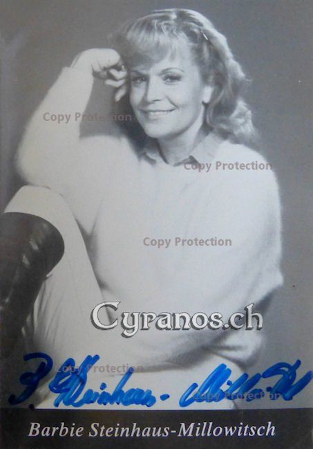 Barbie Steinhaus-Millowitsch (1949) Schauspielerin-Autogramm (Gebraucht ...