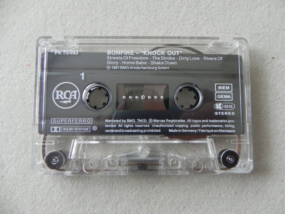 MC Musikkassette Hardrock Heavy Metal Band Bonfire 1991 (Neu (gemäss Beschreibung)) in Siebnen ...