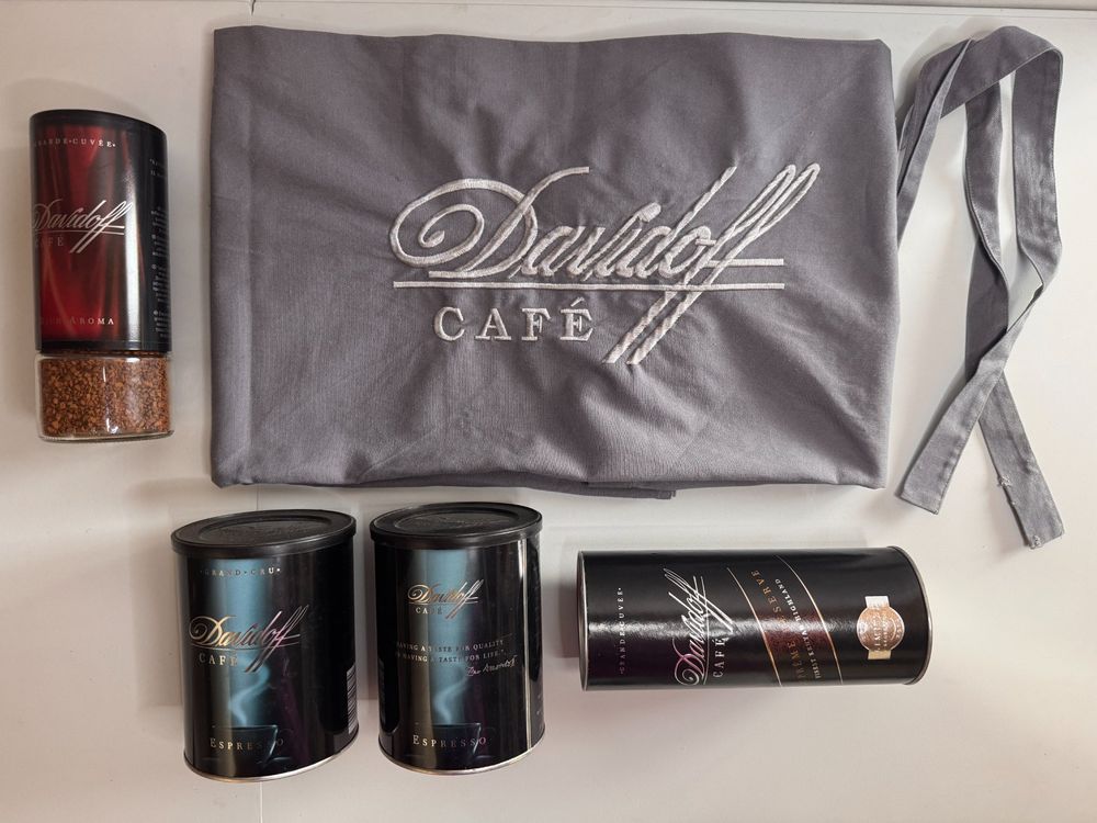 Davidoff Café Set - 4x Dose & Schürze - 90er/2000er (Gebraucht) in ...