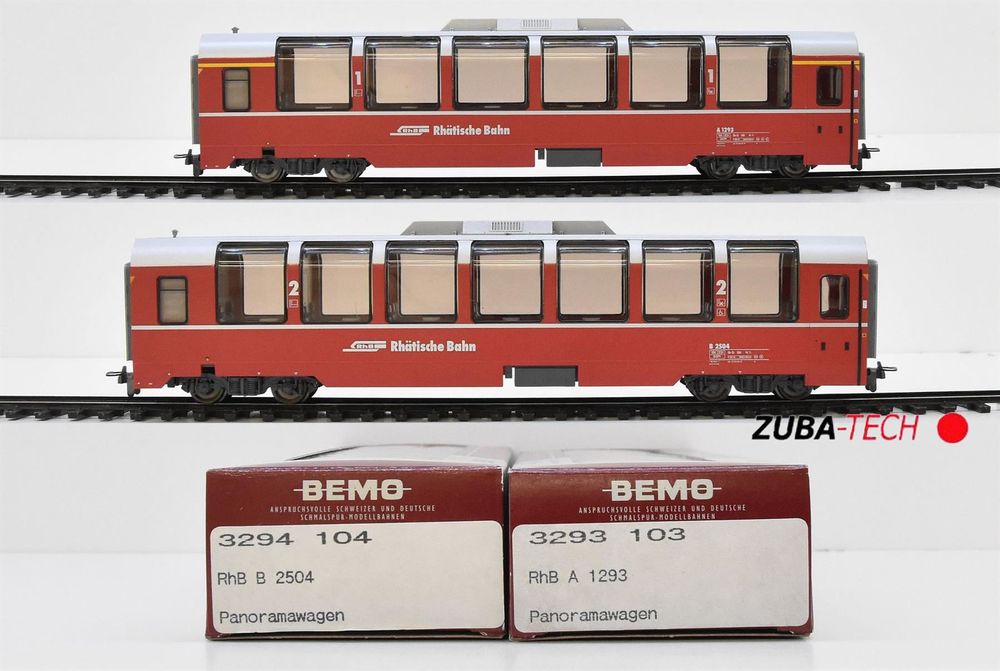 Bemo 2x Panoramawagen RhB H0m GS mit OVP | Comprare su Ricardo