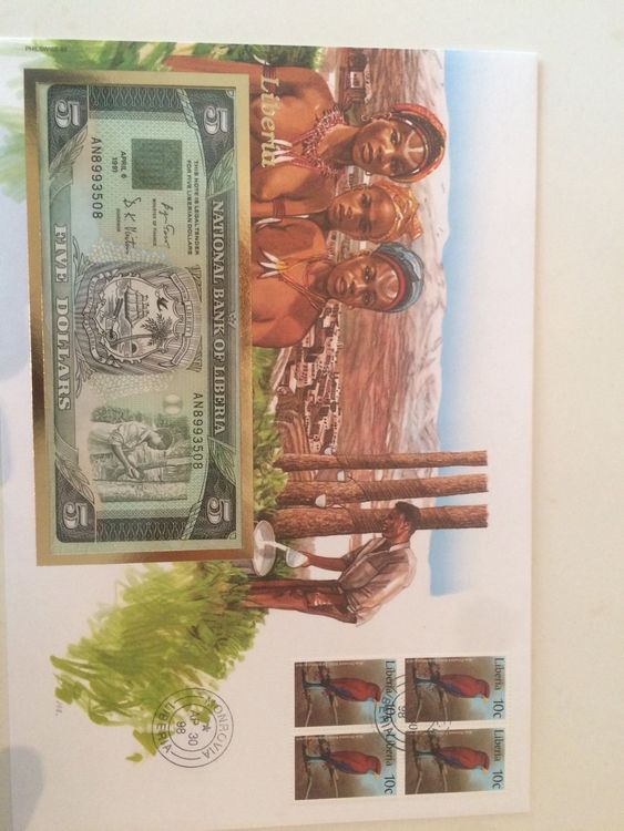 Banknotenbrief Liberia (Neu und originalverpackt) in Muralto für CHF 7.95 – mit Lieferung auf ...