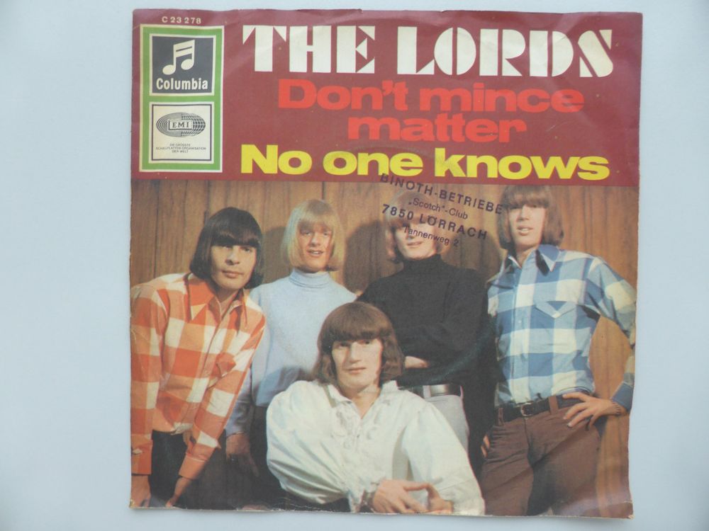 VINYL SINGLE THE LORDS (Gebraucht) in Küssnacht am Rigi für CHF 5 – mit ...