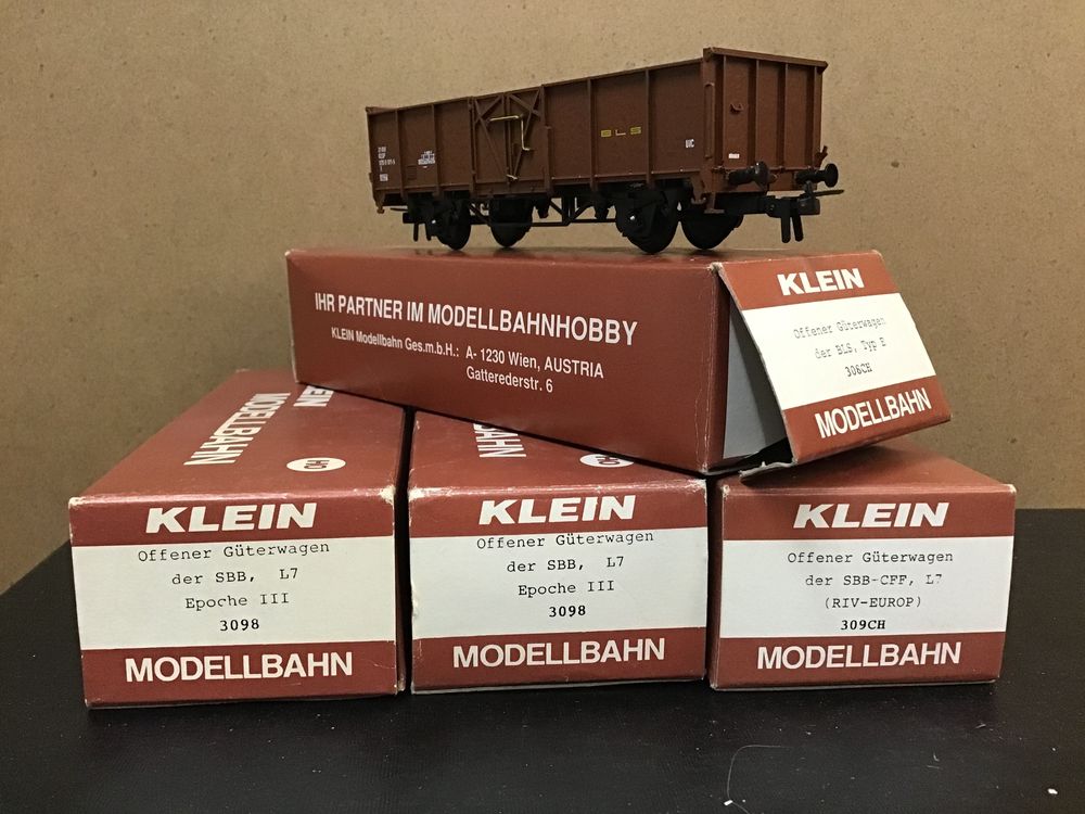 KLEIN Modellbahn Offener Güterwagen SBB Epoche III 3098 4 St (Neu und ...