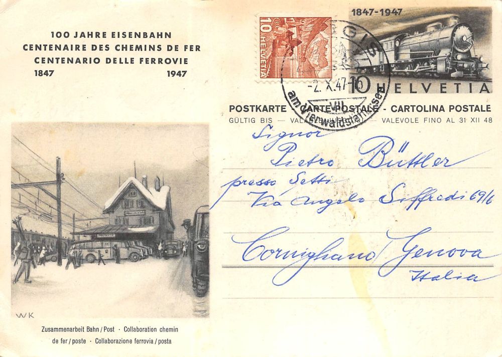 Postkarte 100 Jahr Eisenbahn | Kaufen auf Ricardo
