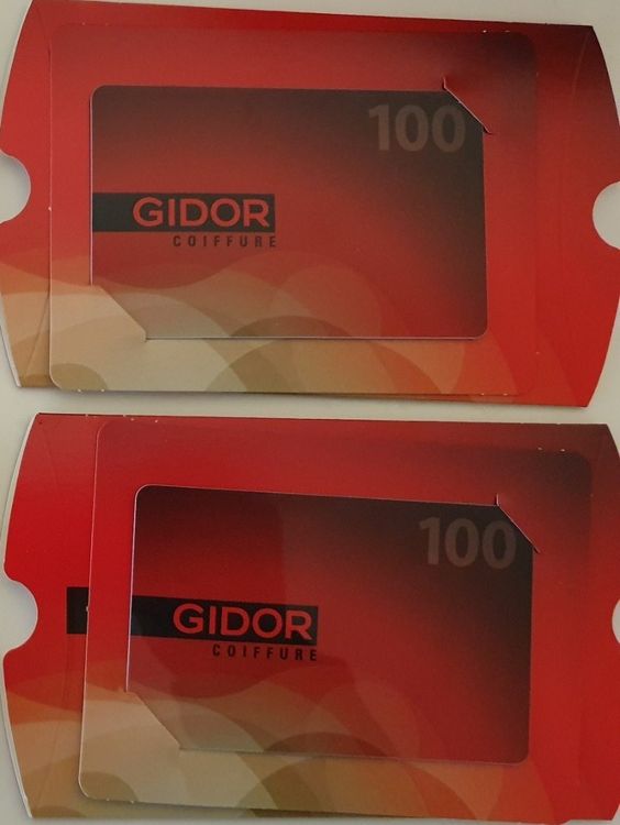 200 CHF Gidor Geschenkkarten (2x 100.-) (Neu (gemäss Beschreibung)) in ...