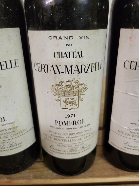 3 Flaschen Chateau Certan Marzelle 1971 Pomerol (Gebraucht) in Untersiggenthal für CHF 45 – mit ...