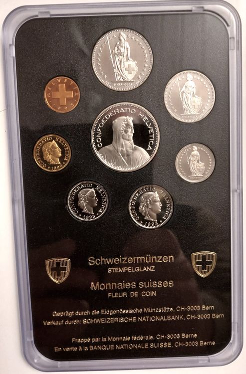 CH - Münzsatz 1993 stgl "5 Franken vertiefte Randschrift" | Kaufen auf Ricardo