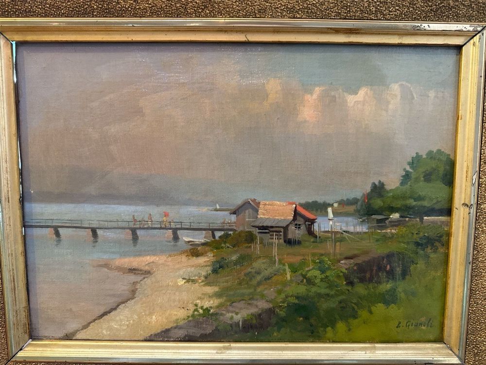 Huile sur toile, signé Louis GIANOLI, Genève La Capite (Gebraucht) in ...