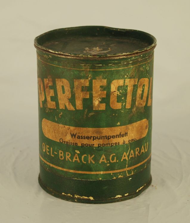Alte Blechdose Perfectoil Oel Brack AG Aarau Fettdose | Kaufen auf Ricardo