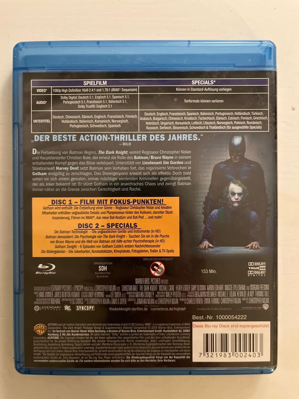 The Dark Knight (2008), Blu-ray - 2 Disc Edition (Neu (gemäss Beschreibung)) in Sierre für CHF 3 ...