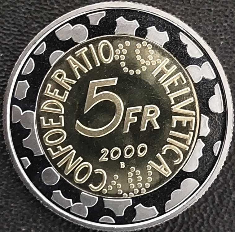 5 Fr. Gedenkmünze 2000 stgl " Basler Fasnacht"/ aus Münzsatz (Neu (gemäss Beschreibung)) in Arch ...