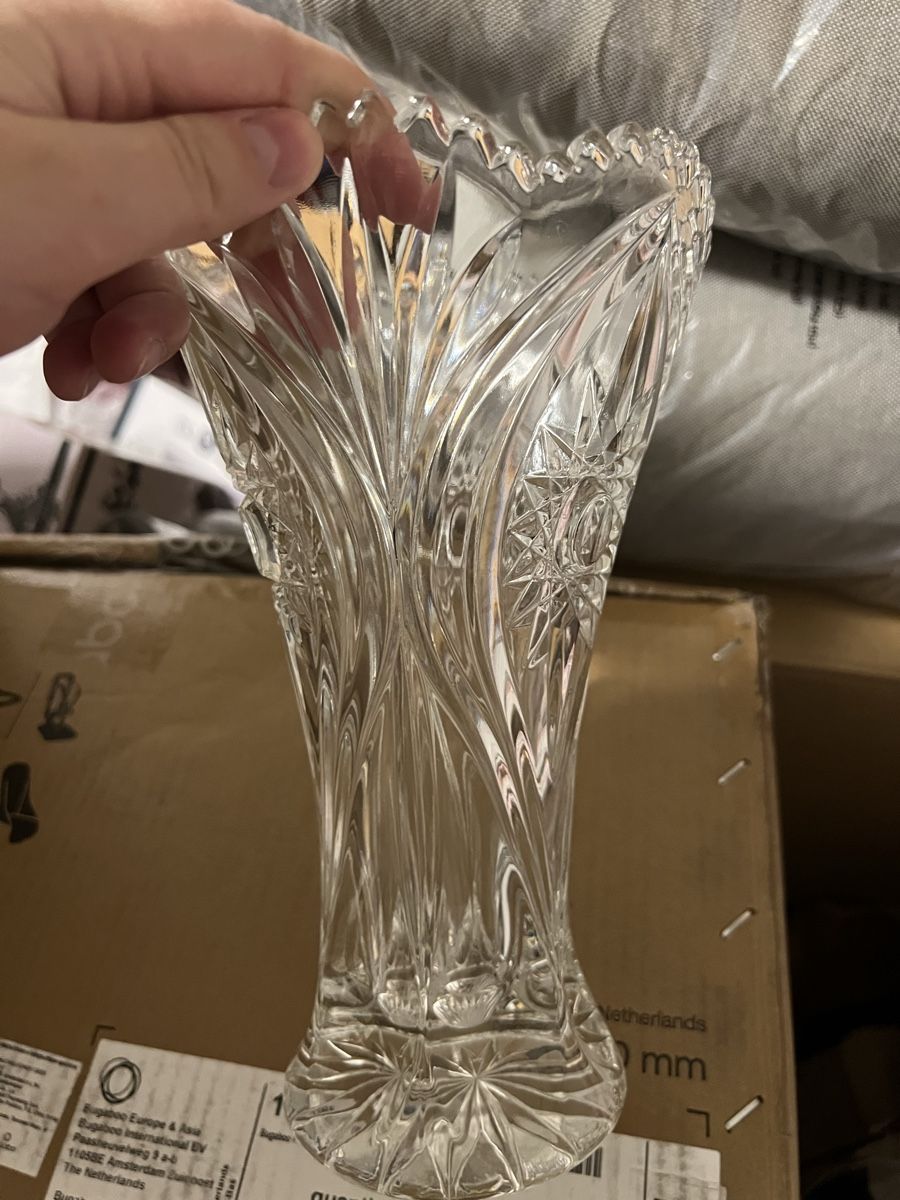 Edle Kristall Vase / Blumenvase für dein Zuhause 💐 (52) (Neu (gemäss ...