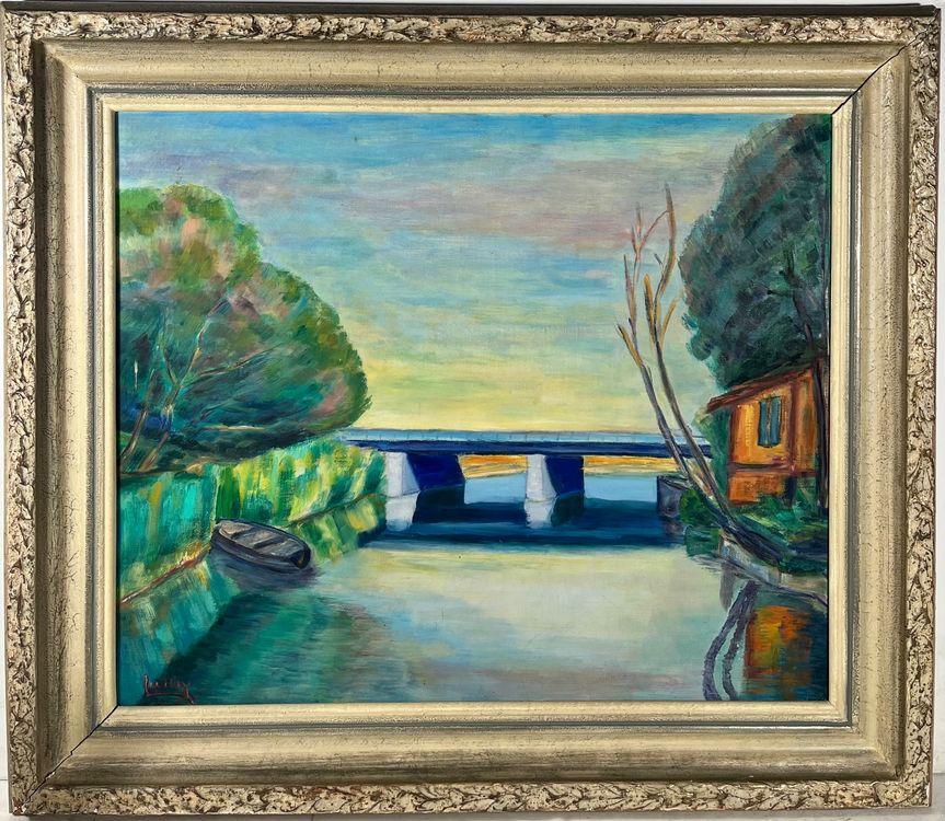 Grosse Farbenfrohes Brücken Ansicht Gemälde, Unl. Sig. (Gebraucht) in Root für CHF 39 – mit ...