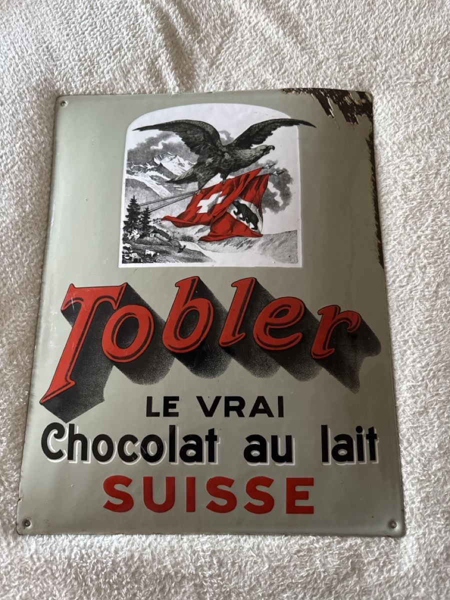 Vintage Tobler Chocolate Advertising Sign, Swiss Made! (Gebraucht) in ...